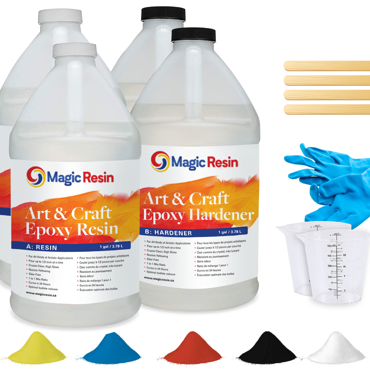 4 Gallon (15.2 L) | Art & Craft Epoxy Resin Kit | Includes 4 Pairs of ...